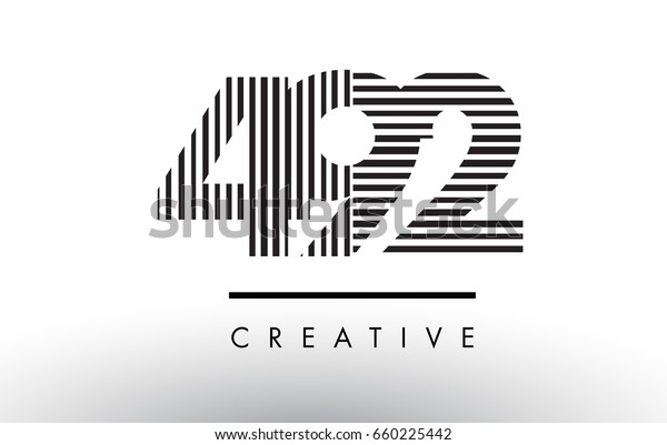 492 Black White Number Logo Design Stock Vector (Royalty Free ...