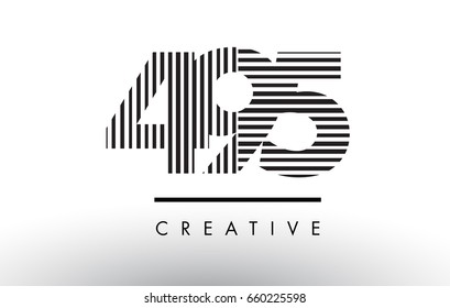 485 Black White Number Logo Design: vector de stock (libre de regalías ...