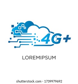 4g Cloud Icon Symbol Logo Template Stock Vector (Royalty Free) 1739979692