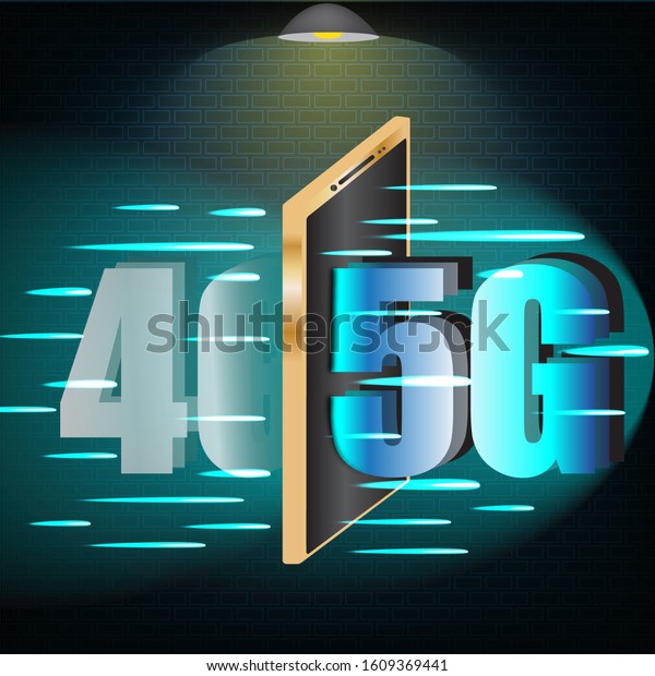 4g Tranformation 5g Background Communication Background Stock Vector ...