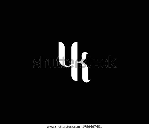 4k Letter Icon Letter 4k Logo Stock Vector (Royalty Free) 1956467401