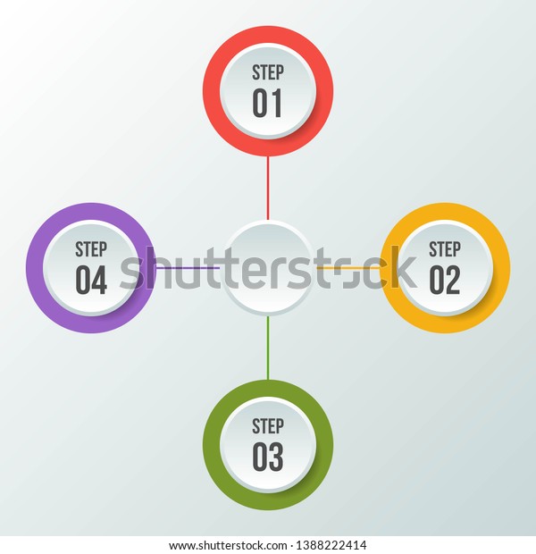 4steps Circle Chart Circle Infographic Circular Stock Vector (Royalty ...