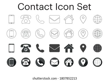 Set Contact Information Icons 5 Styles Stock Vector (Royalty Free ...
