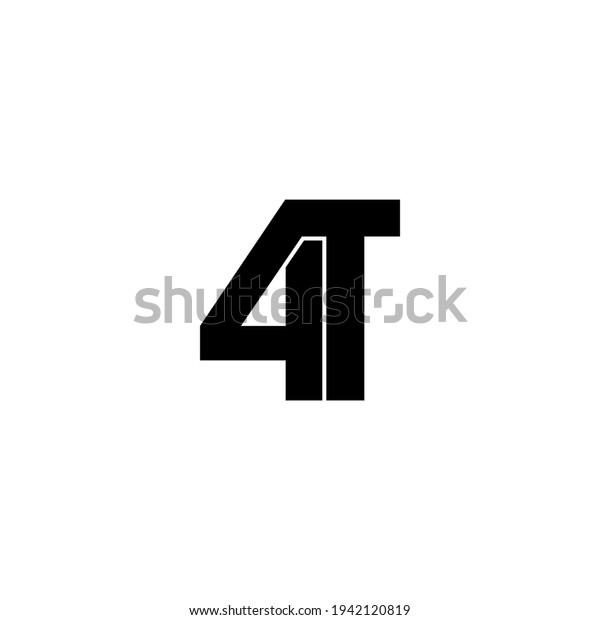 4t Letter Original Monogram Logo Design Stock Vector (Royalty Free ...