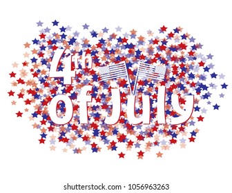 Vector Illustration Holiday 4th July Independence Stock Vector (Royalty ...