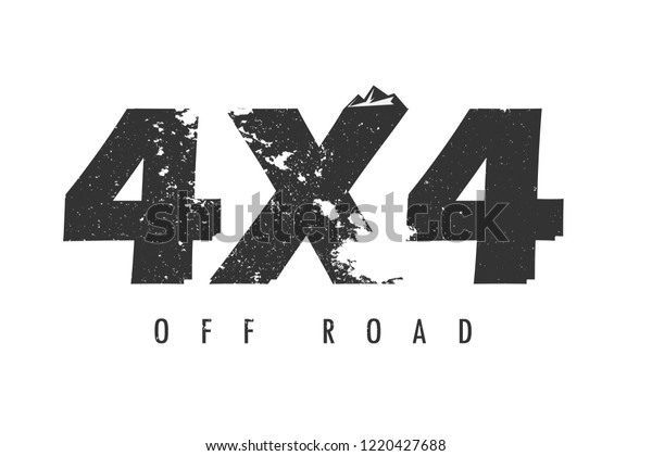 4x4 Off Road Logo Mountain Stock Vector (Royalty Free) 1220427688