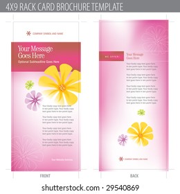 4x9 Rack Card Brochure Template Includes Stock Vector (Royalty Free ...