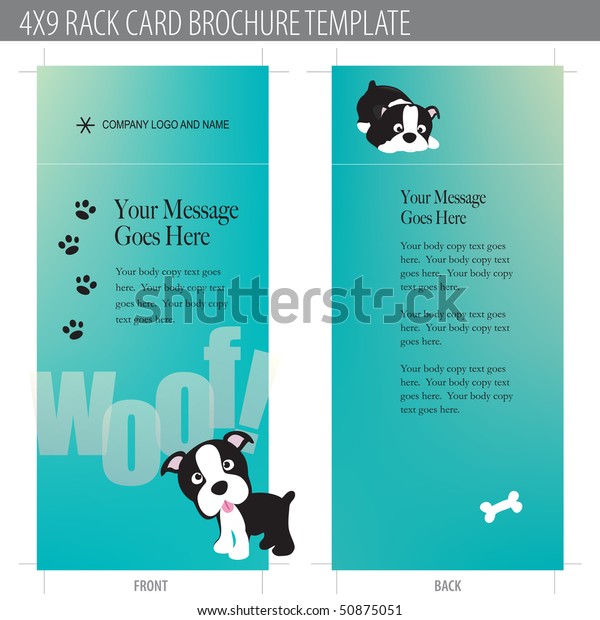 4x9 Rack Card Brochure Template Stock Vector (Royalty Free) 50875051 ...