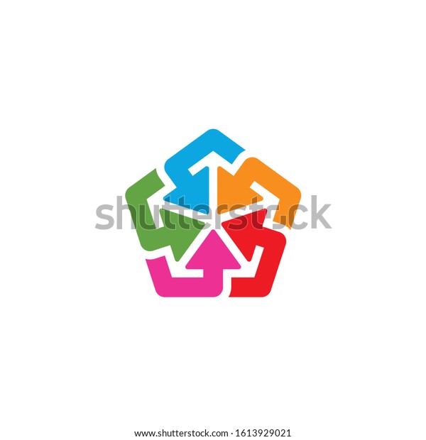 5 Arrow Logo Template Design Stock Vector (Royalty Free) 1613929021 ...