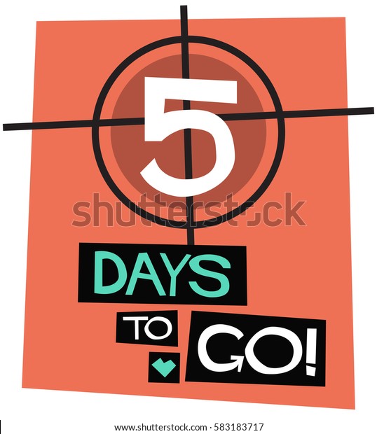 5 Days Go Flat Style Vector Stock Vector (Royalty Free) 583183717