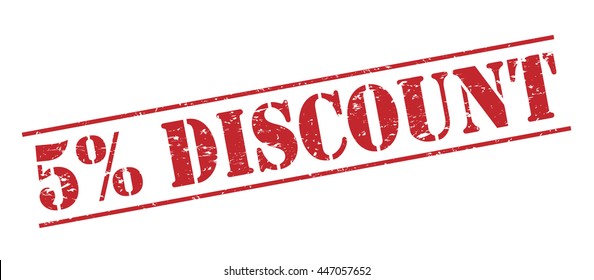 5 Discount Vector Stamp On White Stock Vector (Royalty Free) 447057652 ...