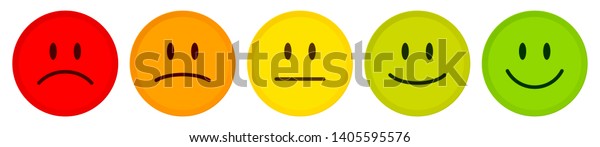 Image vectorielle de stock de 5 Faces Mood Color Red Green 1405595576