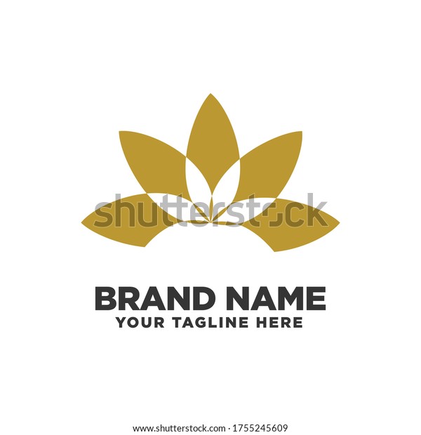 5 Leaf Sprigs Logo Design Vector Stock Vector (Royalty Free) 1755245609 ...
