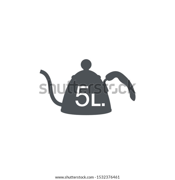 5 Liters L Sign Lmark Estimated 스톡 벡터(로열티 프리) 1532376461