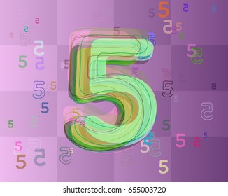Number 5 Background Vector: vector de stock (libre de regalías ...