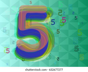5 Number Icon Texture Stock Vector (Royalty Free) 632677277 | Shutterstock