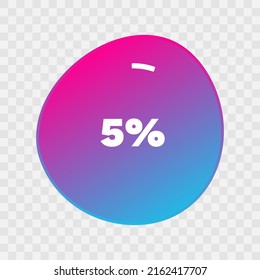 5 Percent Chart Vector Percentage Infographic Stock Vector (Royalty ...