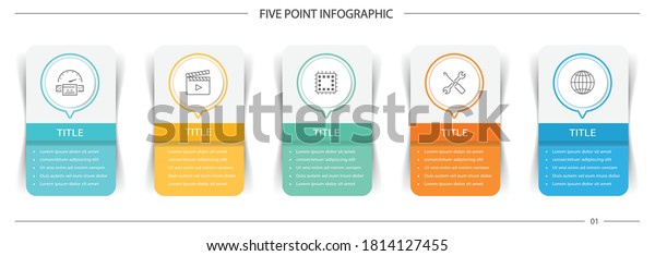 5 Point Infographic Bullet Points Stock Vector (Royalty Free) 1814127455
