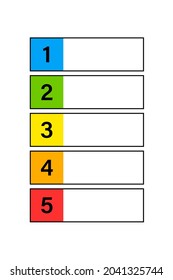 5 Point Scale Worksheet Template Clipart Stock Vector (Royalty Free ...