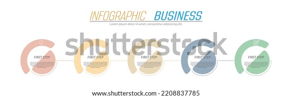 5 Stages Development Improvement Training Infographics Stock Vector ...