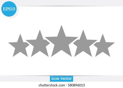 5 Star Icon Vector Illustration Eps10 Stock Vector (Royalty Free) 580896013