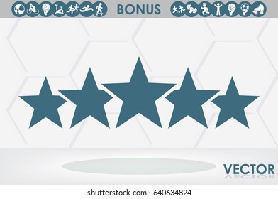 5 Star Rating Icon Vector Illustration 库存矢量图（免版税）613444553 | Shutterstock