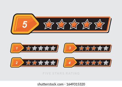 5 Star Vector Icon Rank Gold Stock Vector (Royalty Free) 1649315320 ...