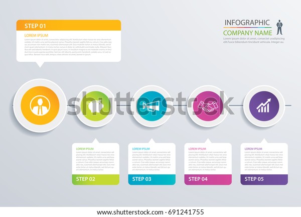 5 Step Circle Timeline Infographic Options Stock Vector (Royalty Free ...