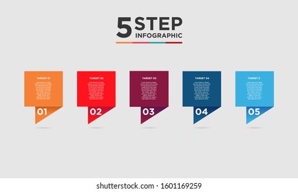 5 Step Infographic Element Business Concept Stock Vector (Royalty Free ...
