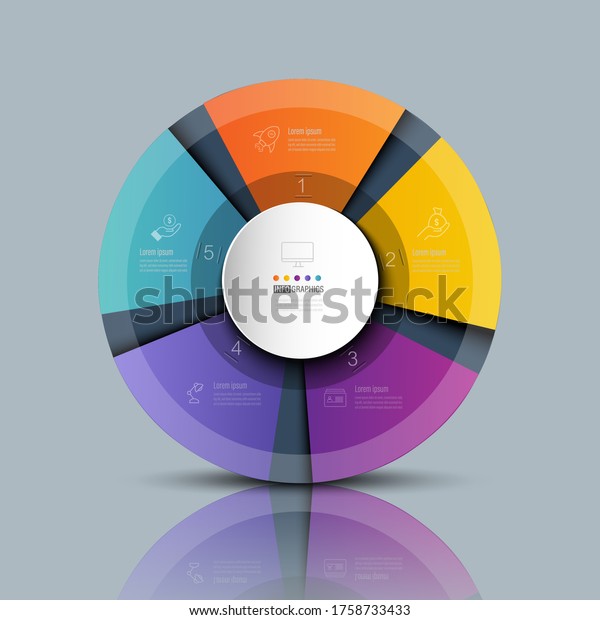 5 Step Minimal Infographic Icon Chart Stock Vector (Royalty Free ...