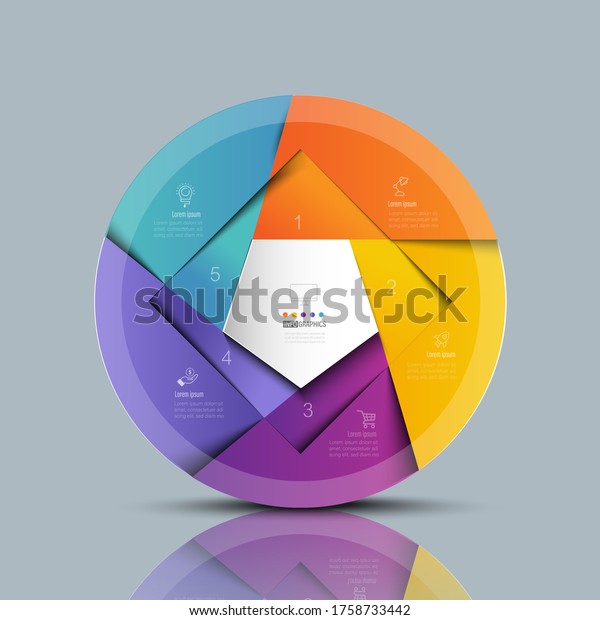 5 Step Minimal Infographic Icon Chart Stock Vector (Royalty Free ...