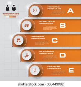 5 Steps Banners Templategraphic Website Layout Stock Vector (Royalty ...