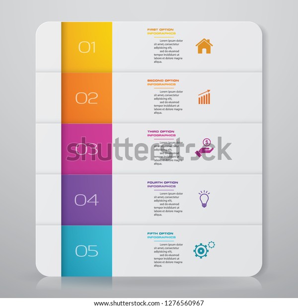 5 Steps Chart Infographics Element Presentation Stock Vector (Royalty ...
