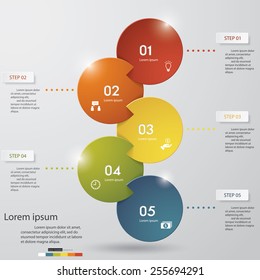 5 Steps Chart Templategraphic Website Layout Stock Vector (Royalty Free ...