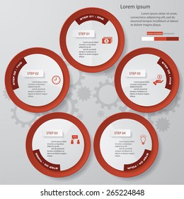 5 Steps Chart Templategraphic Website Layout Stock Vector (Royalty Free ...