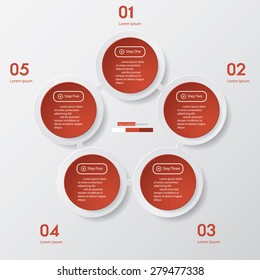 5 Steps Chart Templategraphic Website Layout Stock Vector (Royalty Free ...