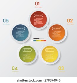 5 Steps Chart Templategraphic Website Layout Stock Vector (Royalty Free ...