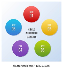 「5 Steps Circle Chart Circle Infographic」のベクター画像素材（ロイヤリティフリー ...