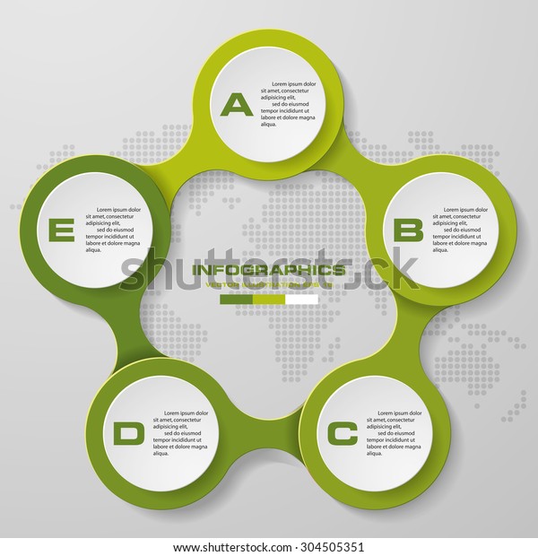 5 Steps Circle Infographics Diagram Vector Stock Vector (Royalty Free ...