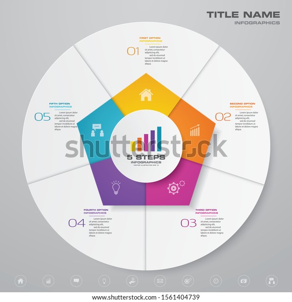 5 Steps Cycle Chart Infographics Elements Stock Vector (Royalty Free ...