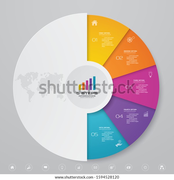 5 Steps Cycle Chart Infographics Elements Stock Vector (Royalty Free ...
