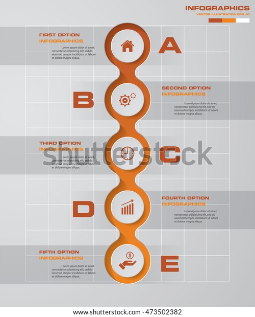 5 Steps Diagram Template Graphic Website Stock Vector (Royalty Free ...