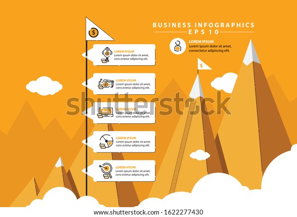 5 Steps 5 Icons Work Business Stock Vector (Royalty Free) 1622277430 ...