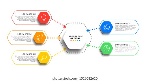 Simple Five Steps Design Layout Infographic Stock Vector (Royalty Free ...