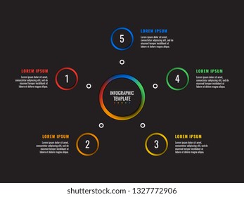 5 Steps Infographic Template Round Paper Stock Vector (Royalty Free ...