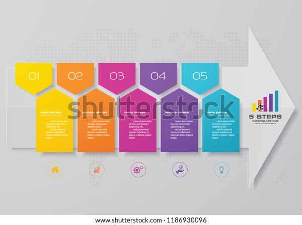 5 Steps Infographics Element Arrow Template Stock Vector (Royalty Free ...