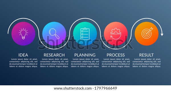 5 Steps Option Levels Infographic Design Stock Vector (Royalty Free ...
