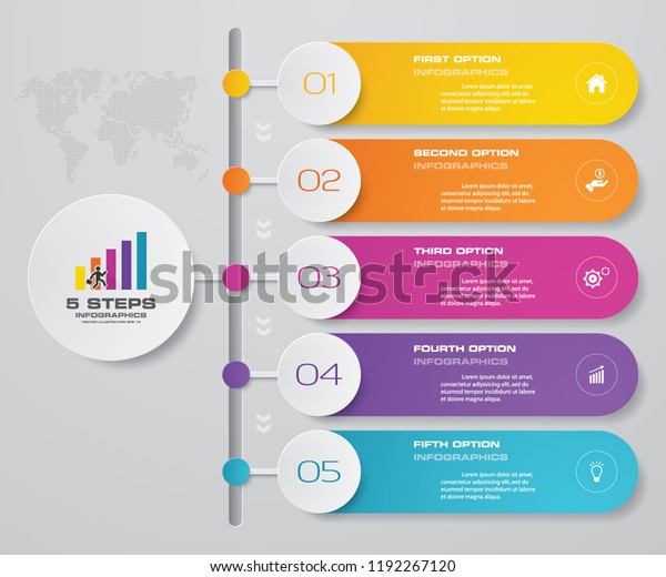 5 Steps Presentation Chart Infographic 5 Stock Vector (Royalty Free ...