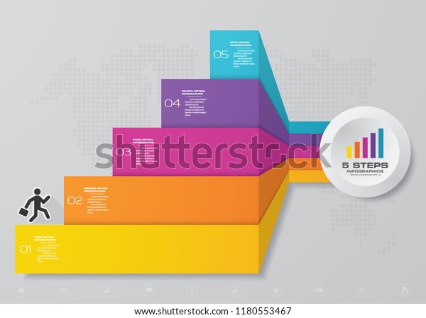 5 Steps Staircase Banner Infographic Element Stock Vector (Royalty Free ...