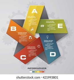 5 Steps Star Shape Infographics Design Stock Vector (Royalty Free ...